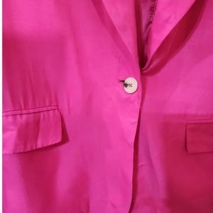 Zara | Jackets & Coats | Zara Silk Satin One Button Blazer | Poshmark